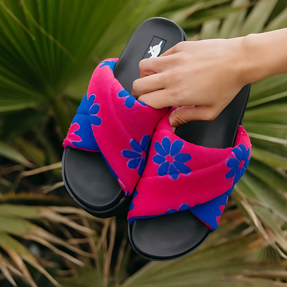 Rocket Dog Breeze Slide Sandal: Hot Pink Terrycloth Poolside Perfection ...